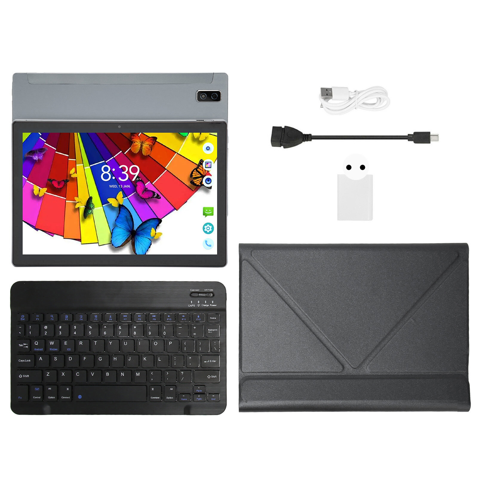 Планшет 10 дюймов HD IPS, 8ядерный, 8 ГБ ОЗУ, 128 ГБ ПЗУ, двойная камера, 8800 мАч, 4G LTE, с клавиа