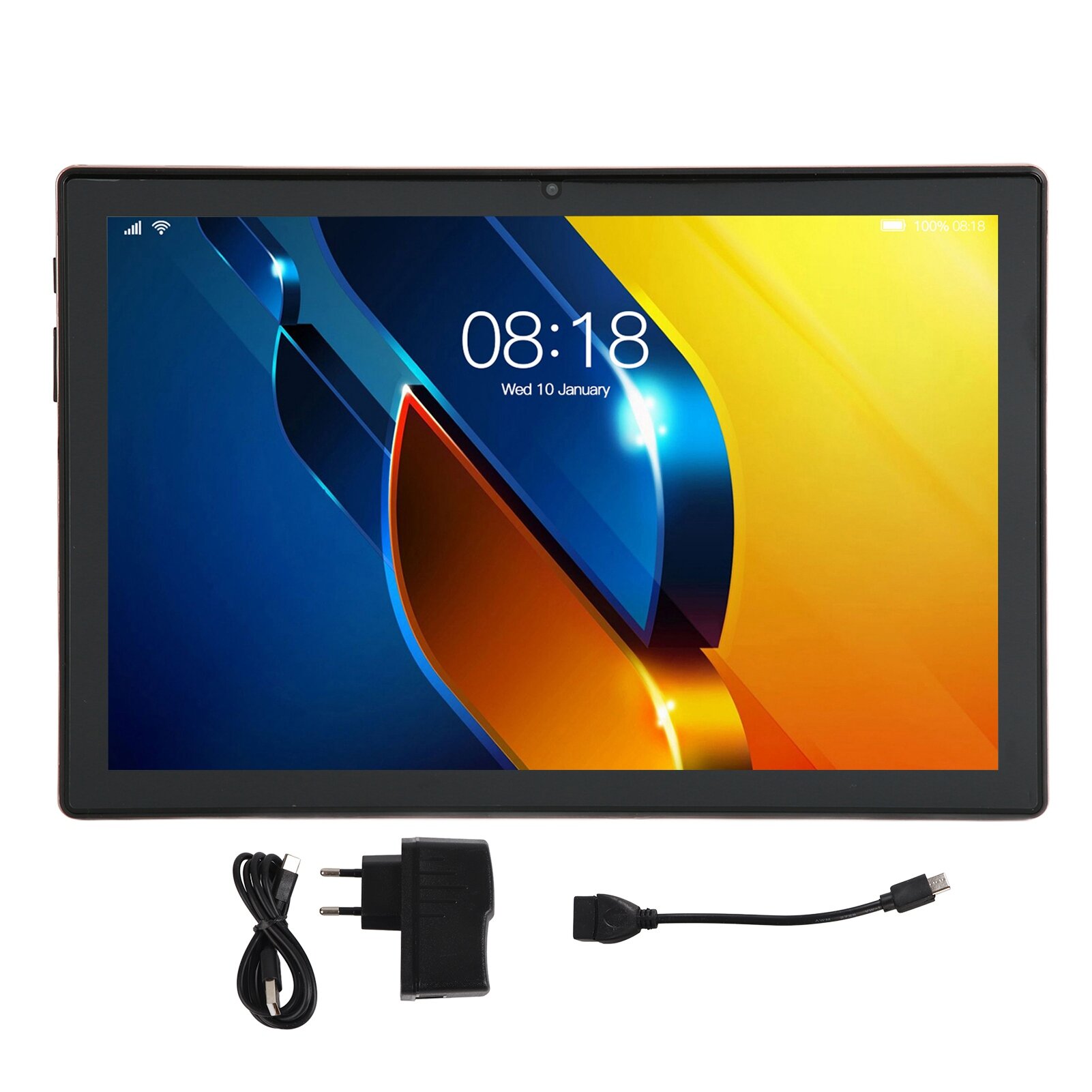 Планшет 10 Android 11, золотой: MT6755 8ядерный, 1920x1200, 4G, 2.4G/5G WiFi, 6/128 ГБ, зарядка 1002