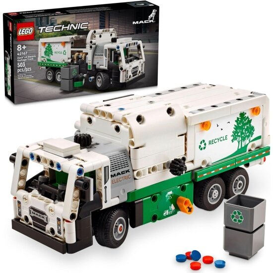 Конструктор LEGO 42167 TECHNIC Электромусоровоз Mack LR, 503 детали
