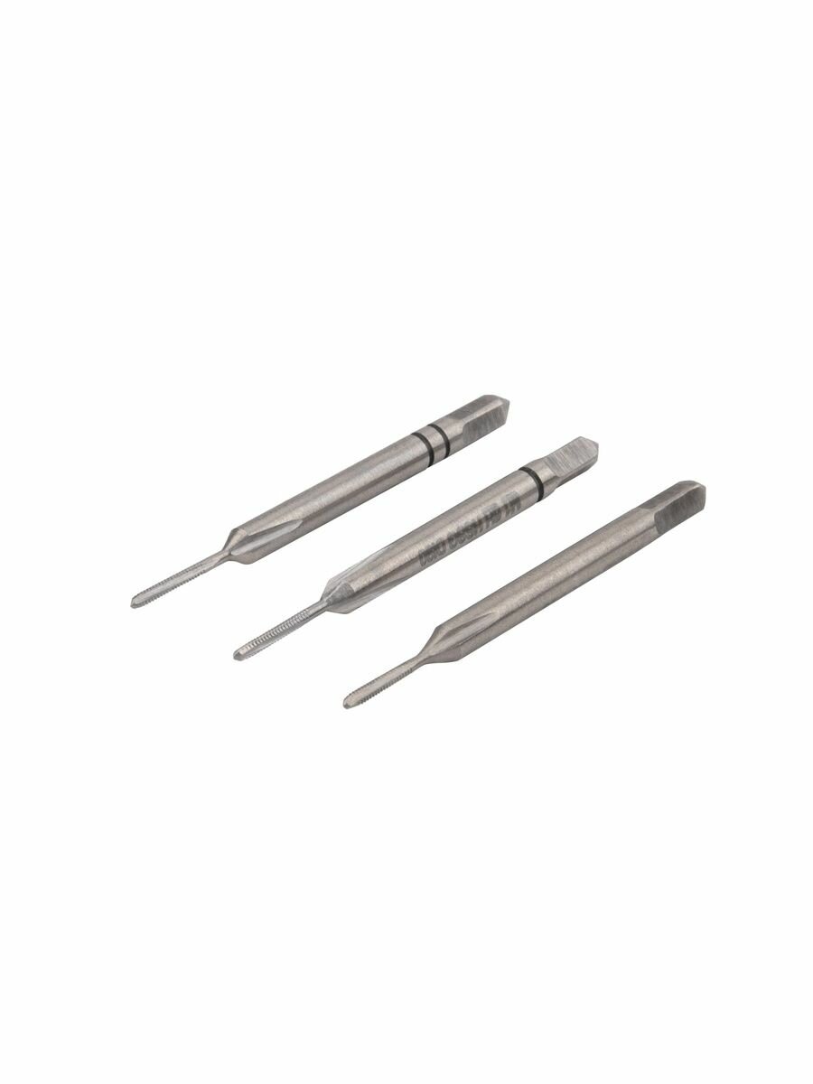 Набор метчиков NORGAU Industrial M 1 из HSS-G (W6% Mo5%), по стали, чугуну и цветным металлам, 3 предмета.