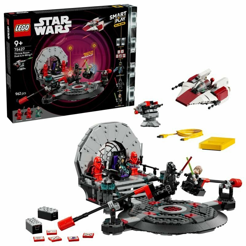 Конструктор LEGO Star Wars SMART Play - Тронный зал для дуэлей и A-Wing, 962 эл - Лего Звездные войны 75427