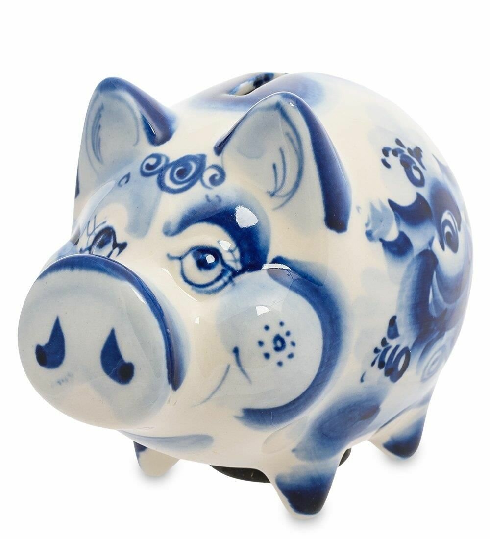 Копилка Свинья (Гжельский фарфор) A2108846 Народные промыслы, Фарфор
