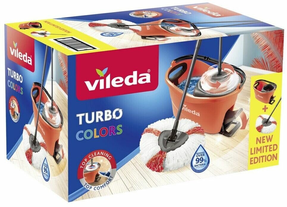 Набор для уборки Vileda Turbo Colors 2 in 1 Microfibre коралловый