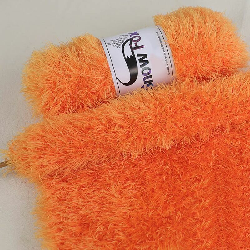 Пряжа из искусственного меха норки, для шапки и шарфа,1 кусок,98 г