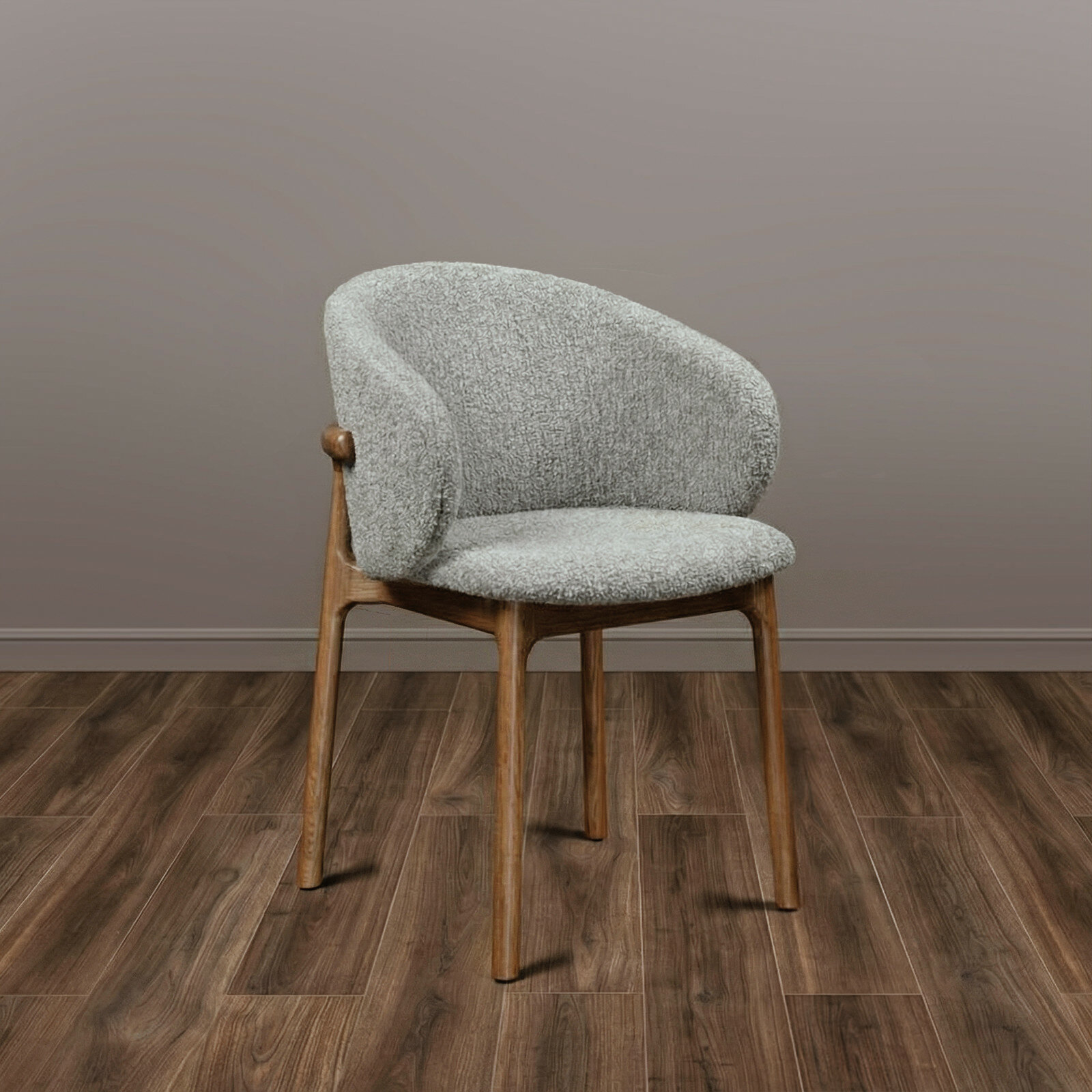 Стул MOD INTERIORS коллекция OLIMAR отделка ткань букле 279, орех
