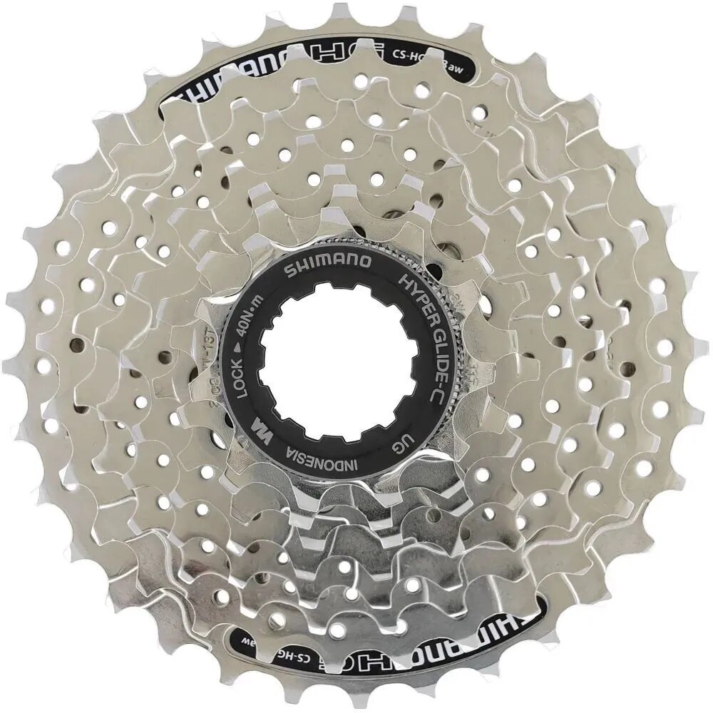 Звезда задняя (кассета) Shimano HG41, серия Acera, 8 скоростей, звезды 11-32T, никелированная