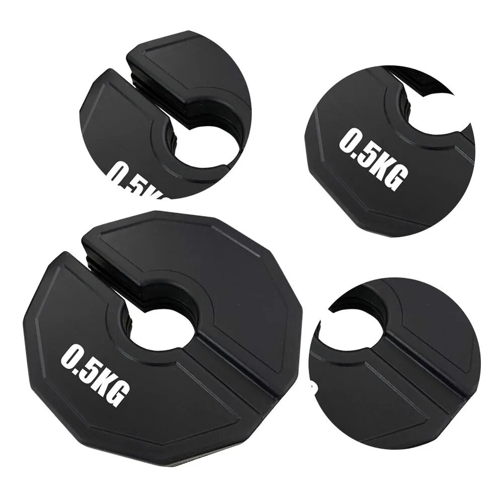 Гантели 2 шт по 0.5 кг обрезиненные регулируемые для силовых тренировок черные матовые