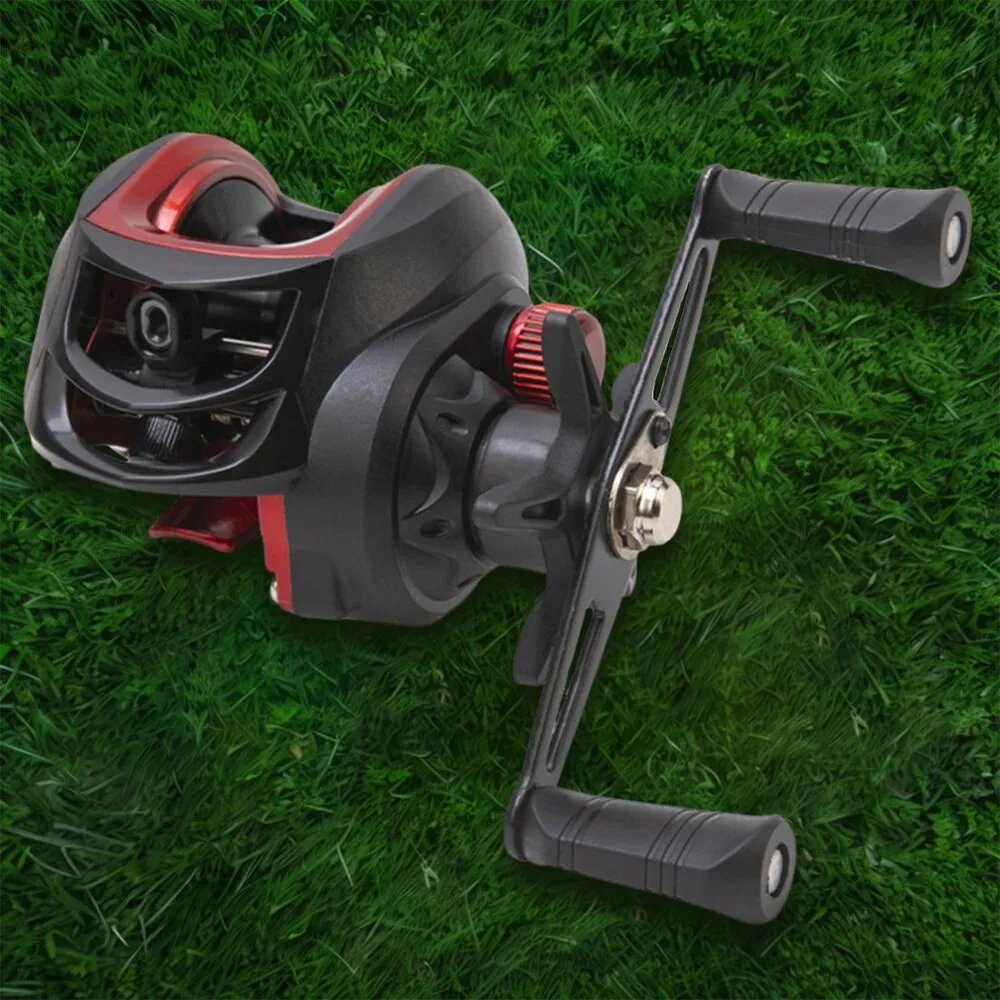 Milochic Мультипликаторная катушка для кастинговой и донной ловли черного и красного цвета