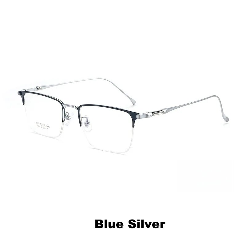 Титановая полуоправа JAEVAR 9011 Blue Silver