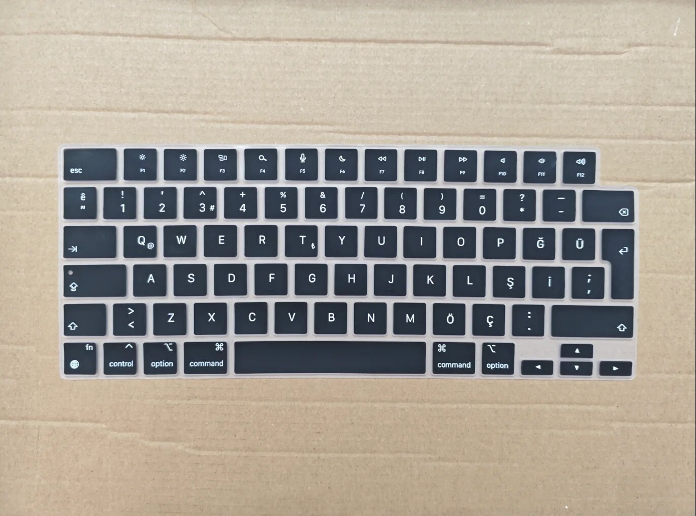 Турецкая клавиатура-накладка для ноутбуков MacBook Air 13.6, 15 дюймов (M3, M2) и MacBook Pro 14, 16.2 дюймов (M3, M2, M1 Pro/Max) 2025, 2023 годов выпуска