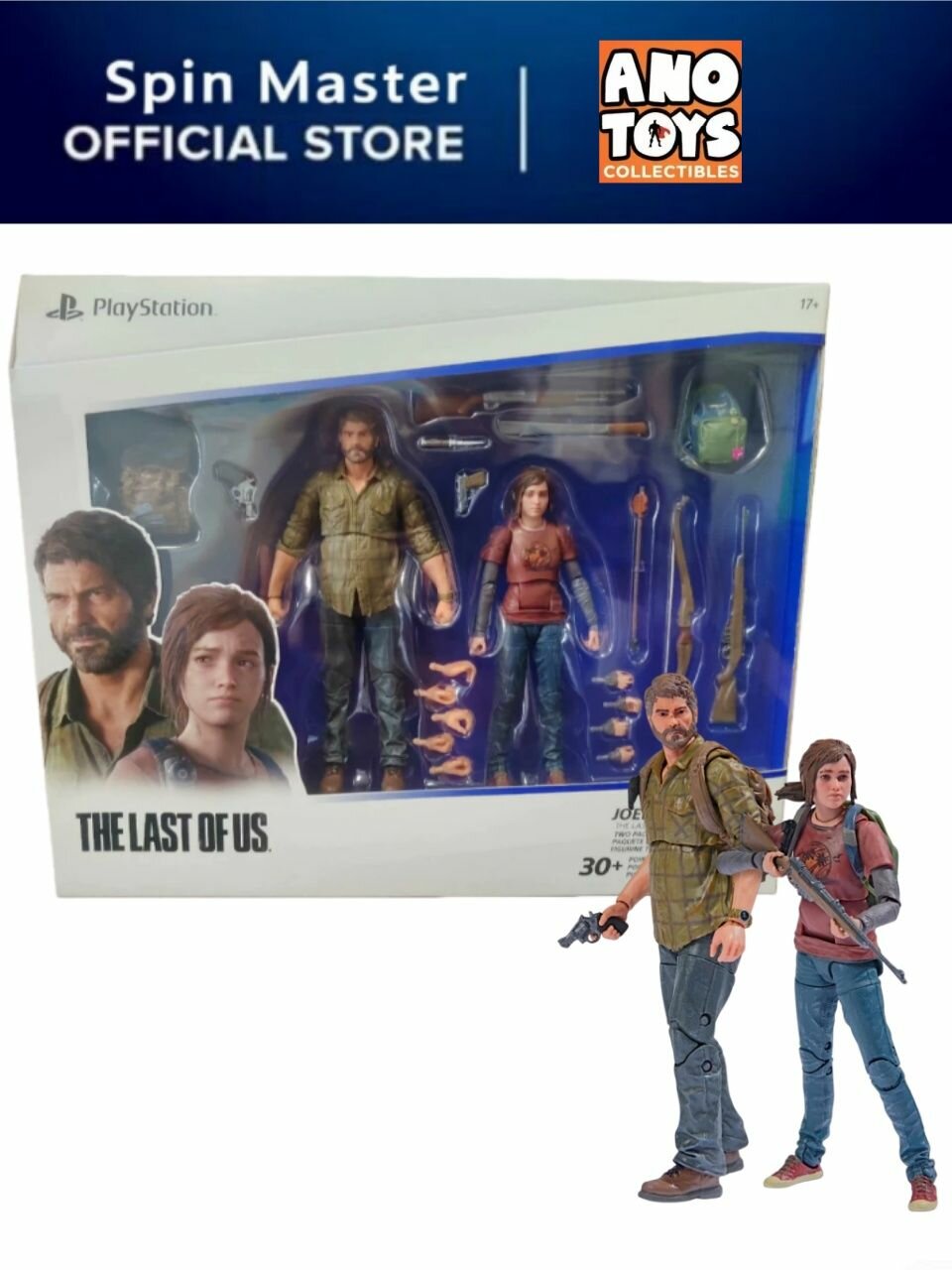Игрушечные фигурки-украшения . Spin Master Toys PlayStation The Last of Us Shapes Collection Joel Ellie