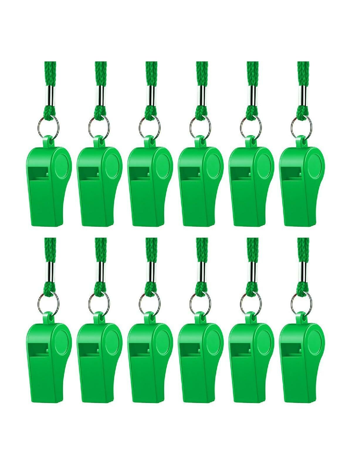 12шт Спортивный Свисток с Ремешком для Судей, Учителей, Официальных Лиц, Полиции