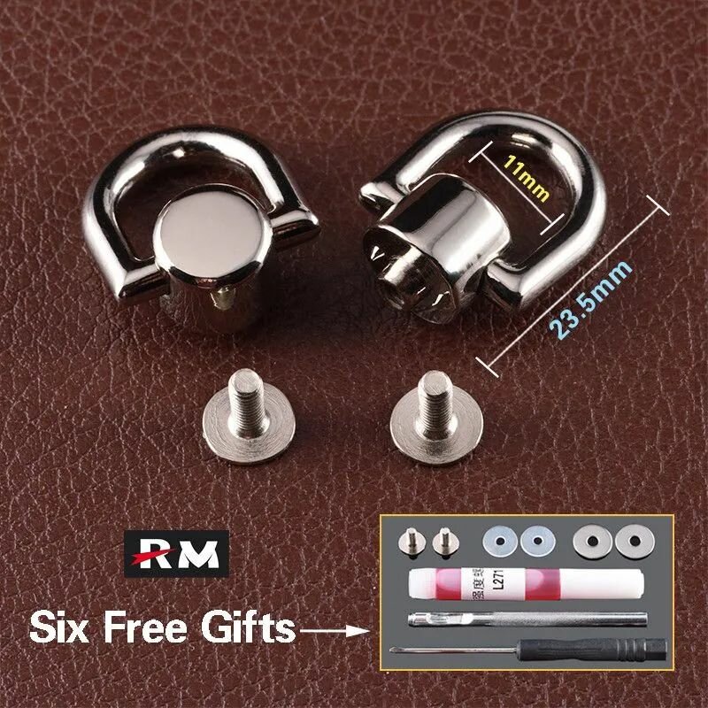 Застежка для сумки, Кобурный винт с кольцом для сумок и аксессуаров, с кольцом d равно 11 мм, 2 шт