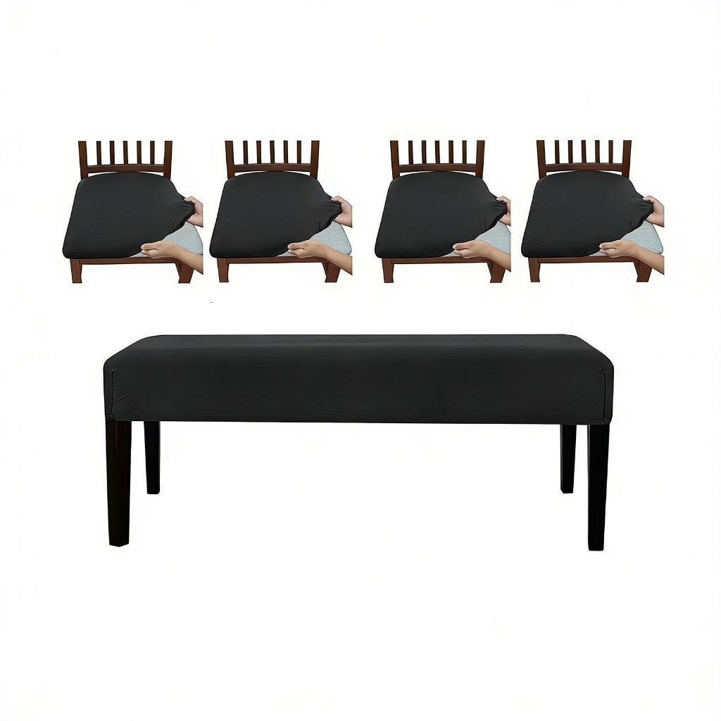 Чехол для скамейки из полиэстера, водонепроницаемый, Черный