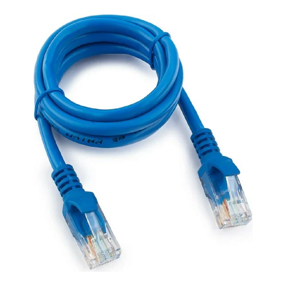 Патч-корд интернет кабель Cablexpert PP10-1M/B U/ UTP cat.5 1 м синий