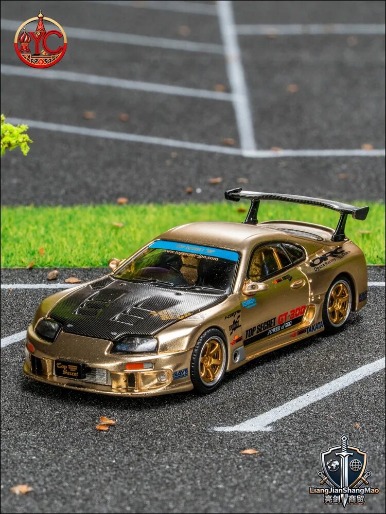 Игрушечная машинка Pop Race Toyota GT300 Supra S40-03 1:64 Масштаб Металлический корпус для коллекционеров — фото 1