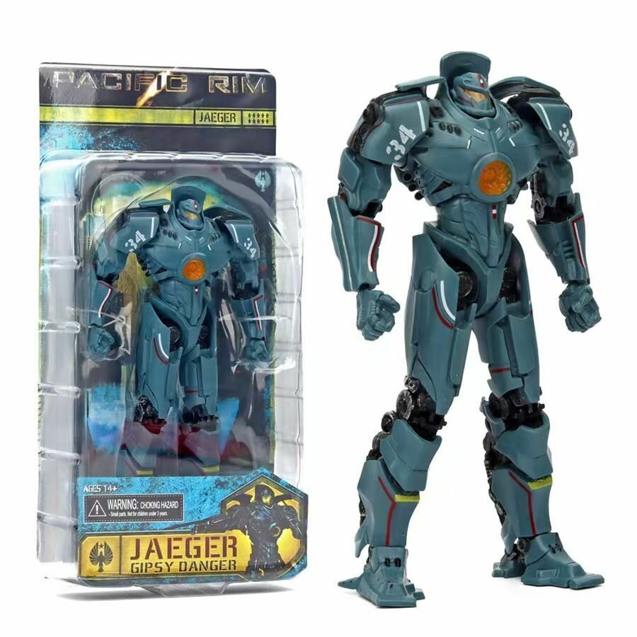 NECA Pacific Rim Гипси Дэнджер оригинальный цвет, 7 дюймов (18 см), подвижные суставы, коллекционная модель робота из ПВХ
