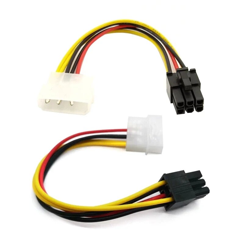 Кабель-переходник Molex 4Pin на PCI-Express 6Pin, 2 шт.
