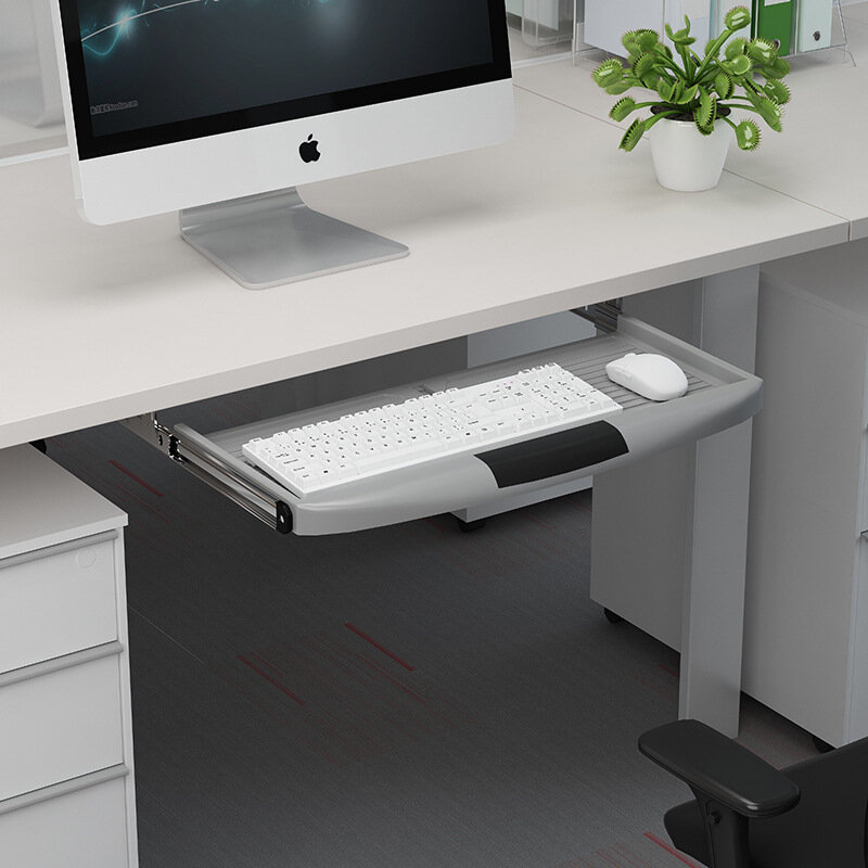 Аксессуары для компьютерного стола: подставка для клавиатуры, деревянное основание, бесшумный подъем, двухсекционная утолщенная направляющая для подъема клавиатуры.