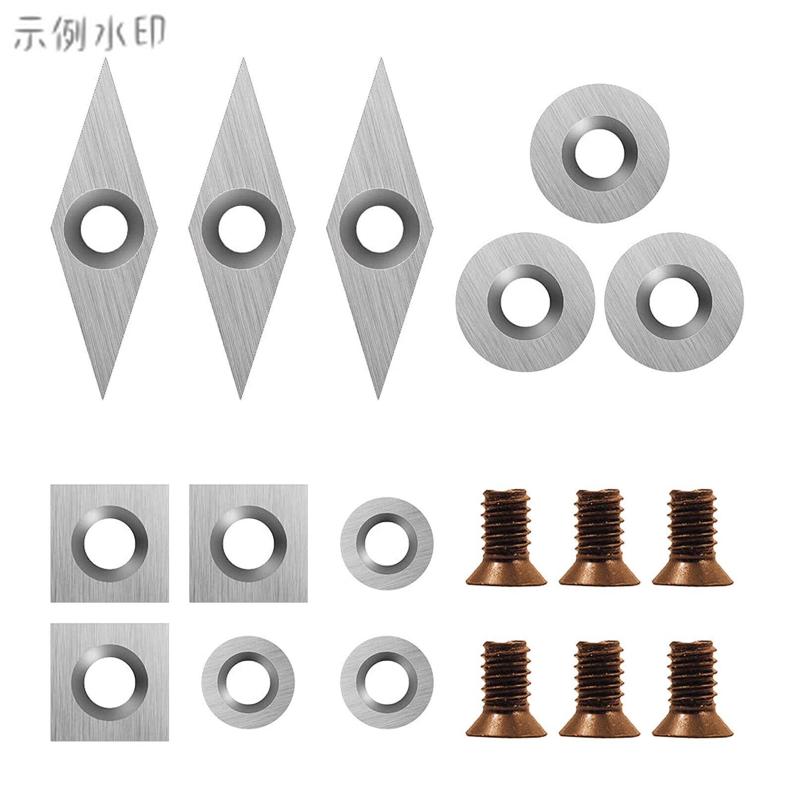 DEEFIIINE 12 шт. Вставки из карбида дерева, фрезы совместим с токарного станка по дереву, подходящий набор инструментов токарной обработки древесины