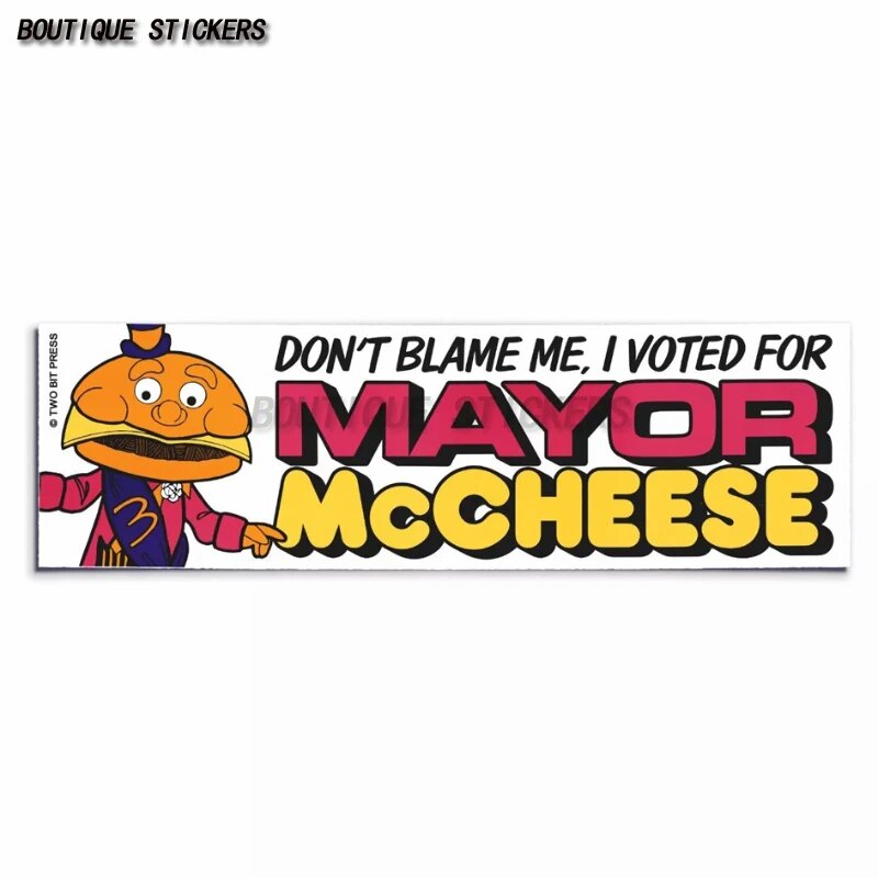 Наклейка на бампер Mayor McCheese, 15 см