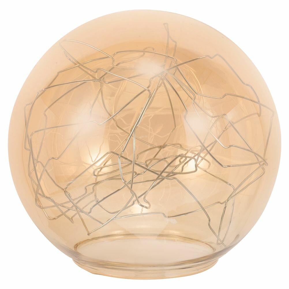 Стеклянный Плафон Для Люстры, Янтарный, Высота 14.00См, Изящная Работа, Для Различных Светильников, 1Пакет