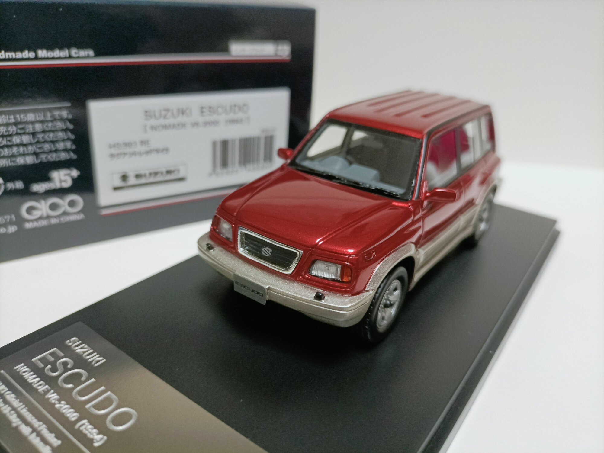 Hi Story 1 43 Внедорожник Модель Suzuki Escudo Nomade 1994 Красный и серебристый