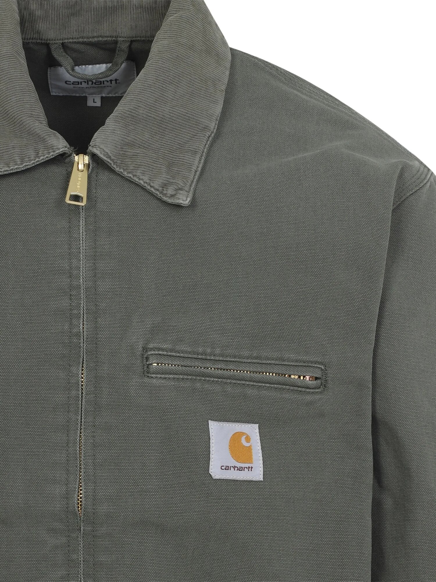 Куртка Carhartt WIP Zip pocket cotton jacket, размер L, зеленый, — фото 1