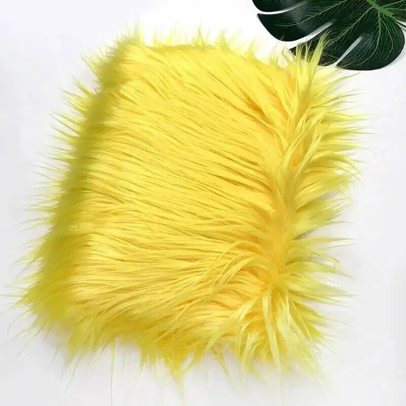 Желтый мех искусственный Sewbato 25x45 см, цвет 22