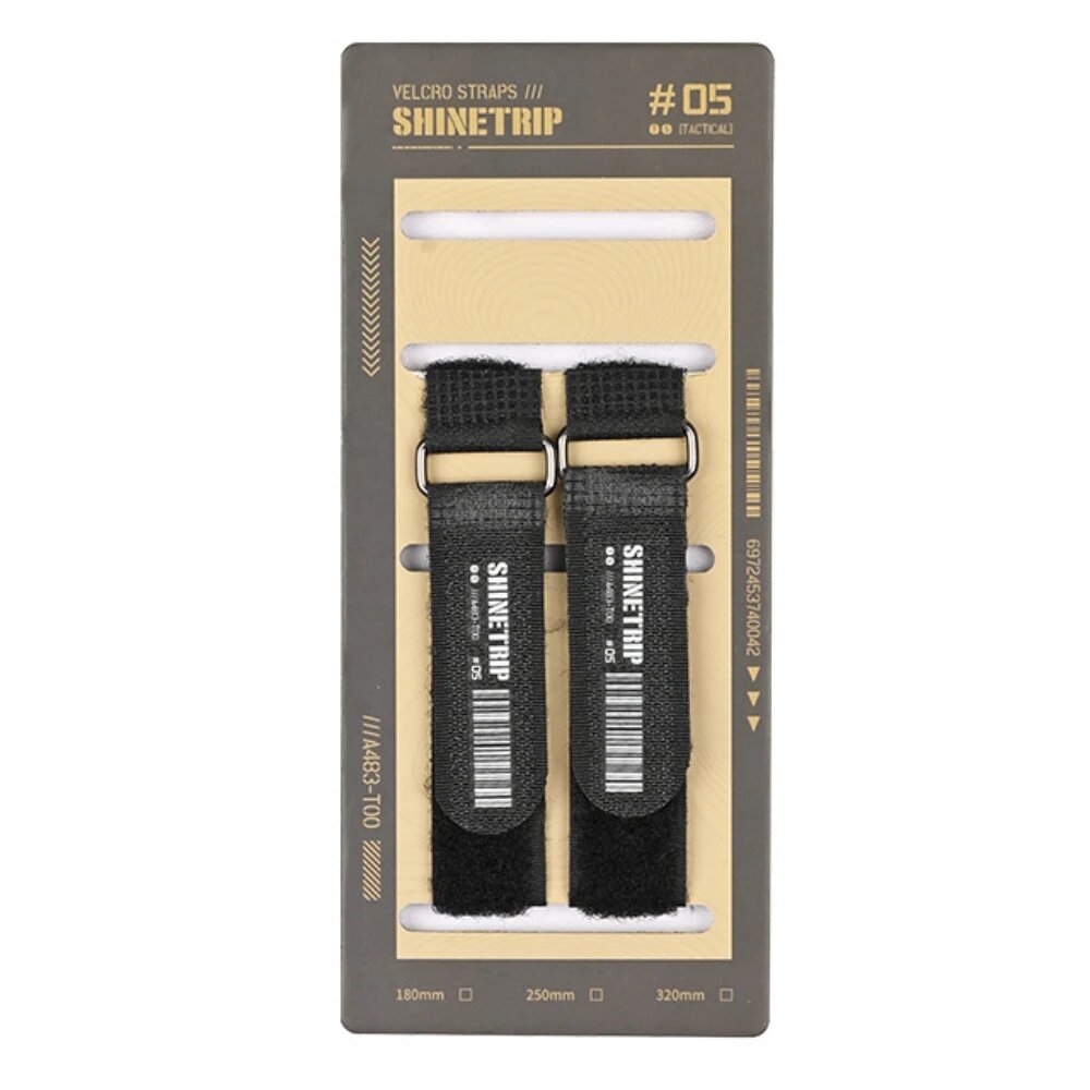 2 шт. черные нейлоновые ремни ShineTrip 250mm