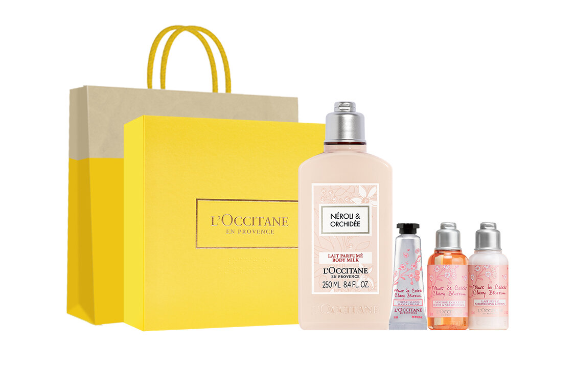 Набор для ухода за телом унисекс LOCCITANE Cherry Blossom, 250ml+35ml*6, арт. 5741791