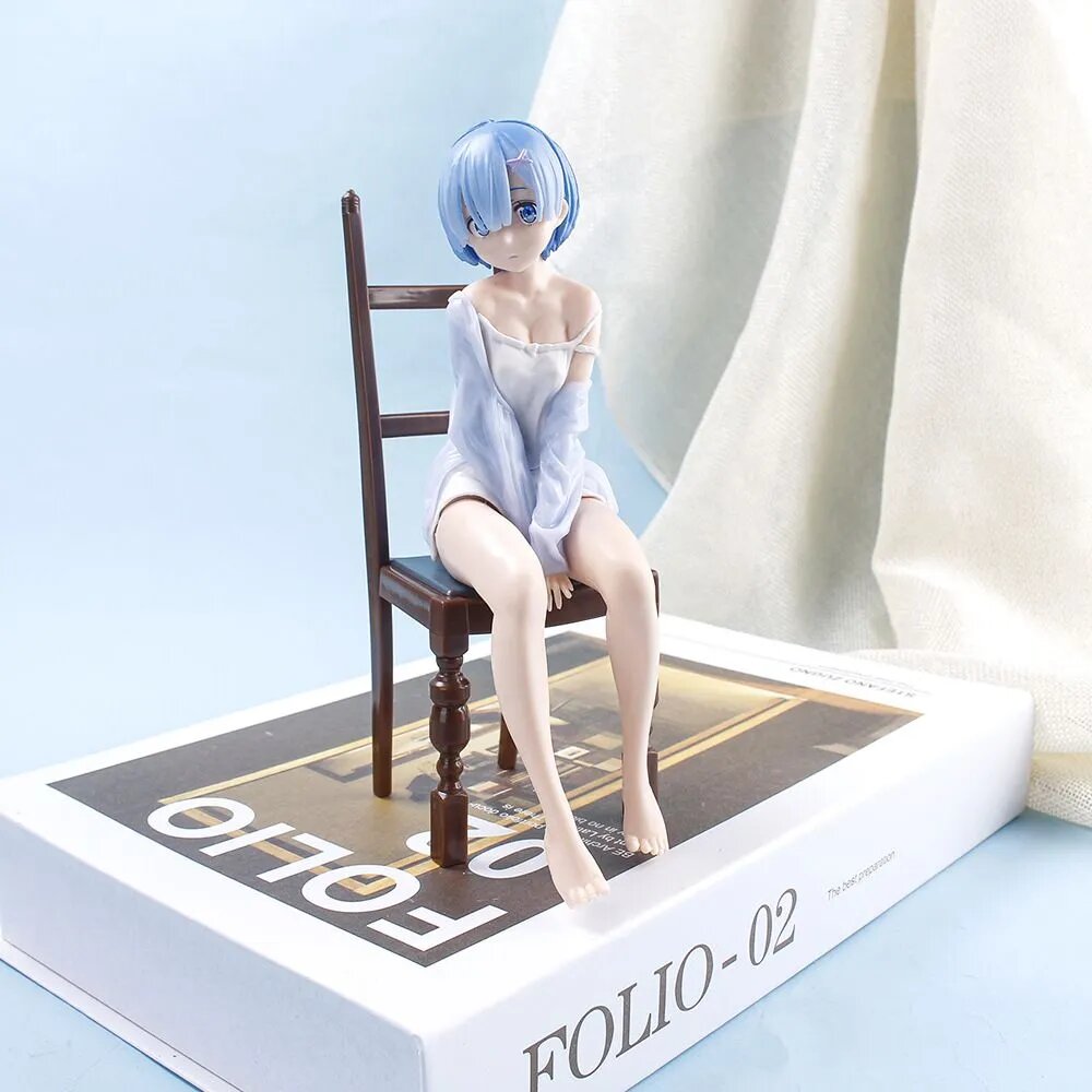 Аниме фигурка Re: ZERO - Начало жизни в другом мире РЭМ/Рему/Re: ZERO -Starting Life in Another World Rem/Remu sitting pose action figure(Re0)