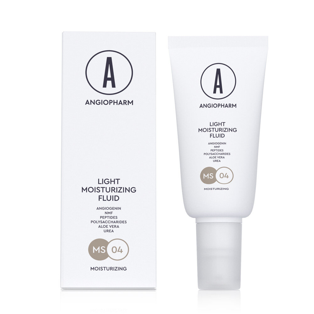 Легкий увлажняющий флюид для лица, шеи и декольте 50 мл Ангиофарм