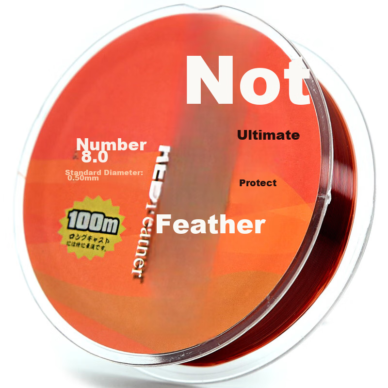 Grsaed Red Feather No. 2 Рыболовная леска 100м нейлоновая основная и подсачек Характеристики：100м Чжию 2.0#