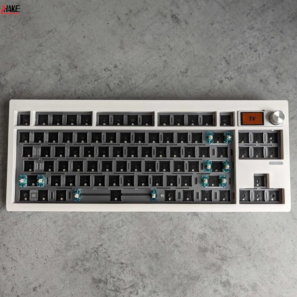 Беспроводная механическая клавиатура белого цвета для ПК/Mac/ноутбука с RGB подсветкой