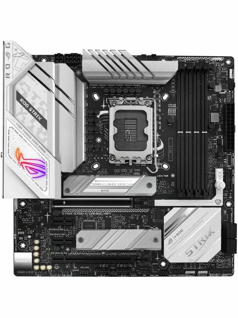 Материнская плата ASUS ROG STRIX B760-G GAMING WIFI mATX LGA1700 Intel B760 4xDDR5 (192ГБ)