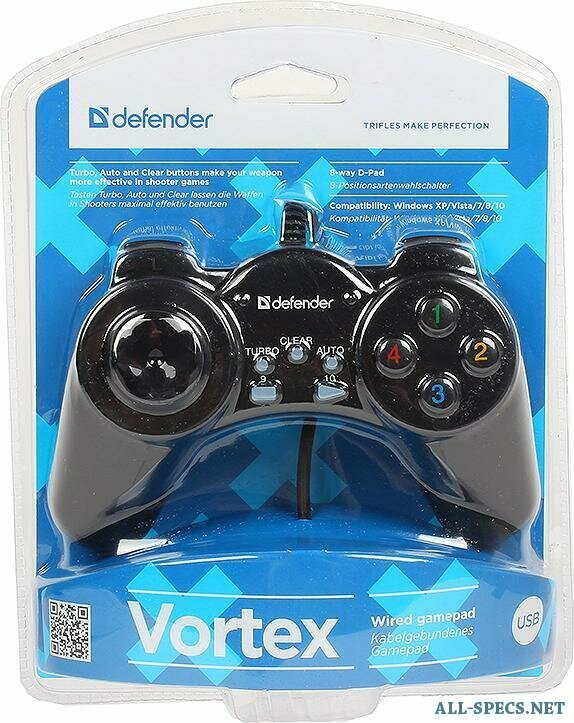 Джойстик Defender Vortex USB 13 кн.