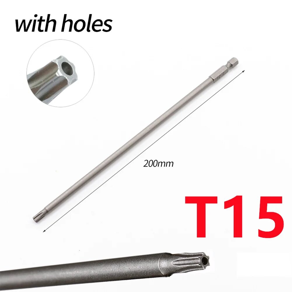 Т15 Torx отвертка с отверстиями, 200 мм