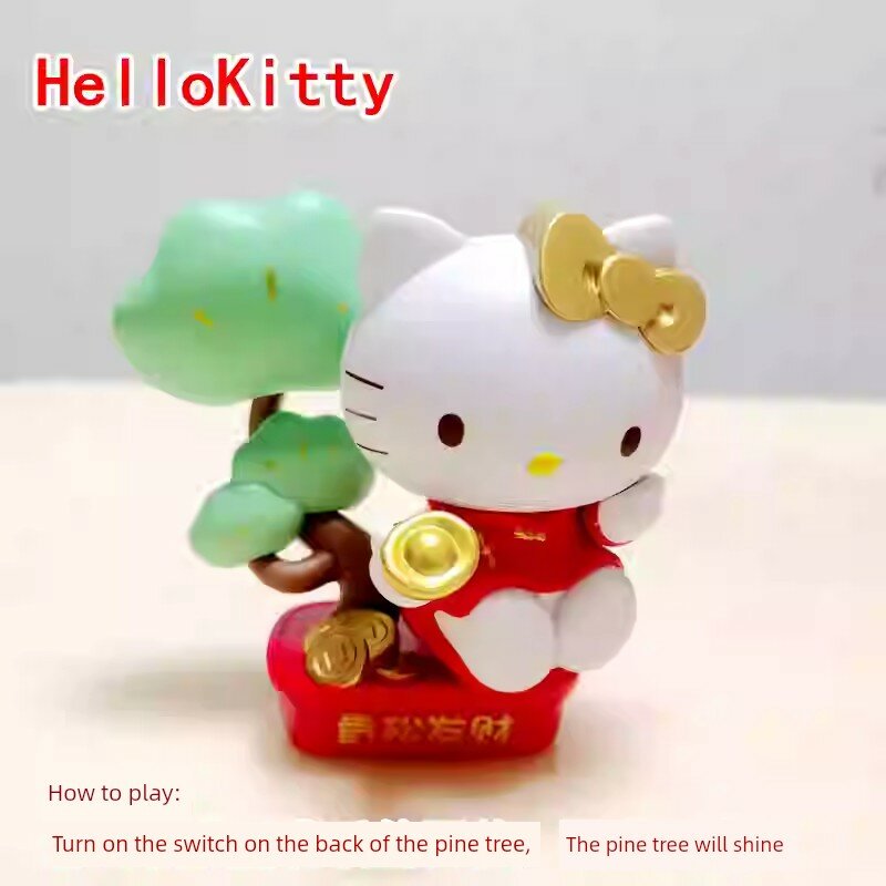 Фигурка Hello Kitty с денежным деревом Sanrio коллекционная новая подлинная импортная игрушка