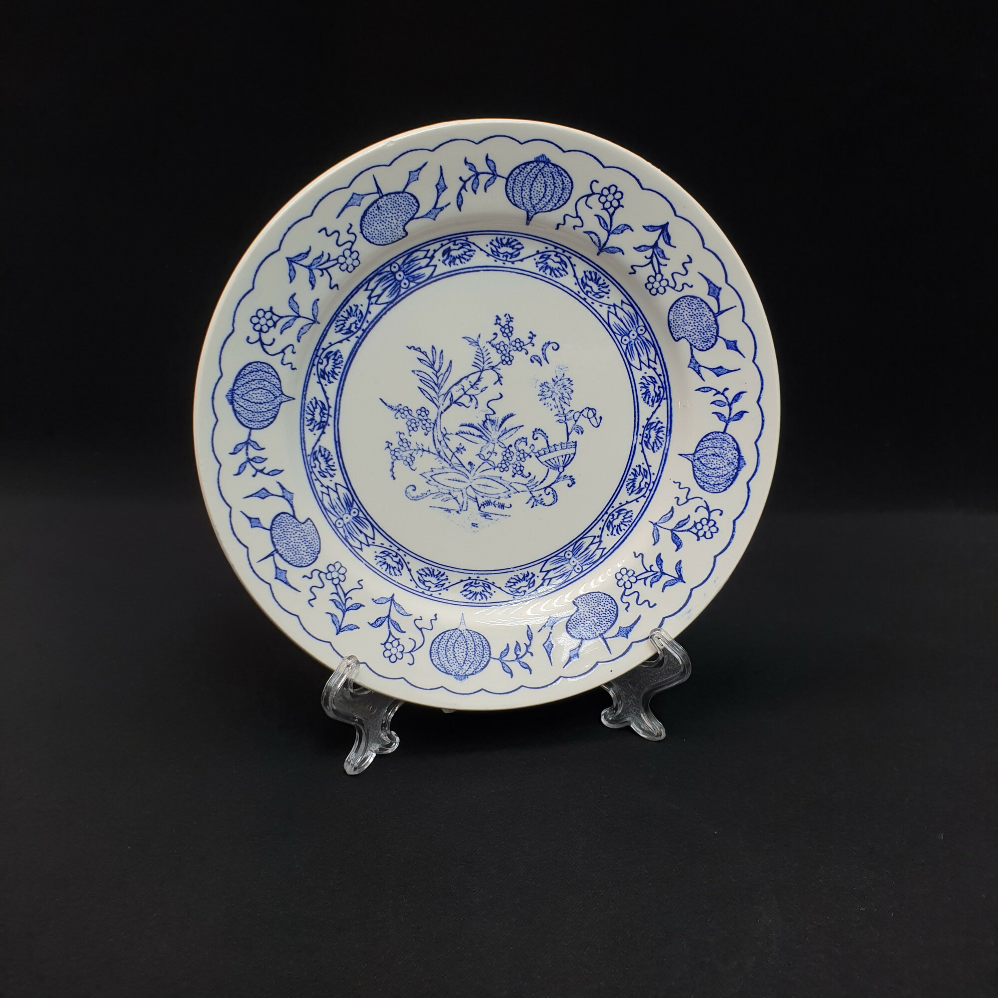 Винтажная десертная тарелка Будт, фаянс деколь 18 см, СССР