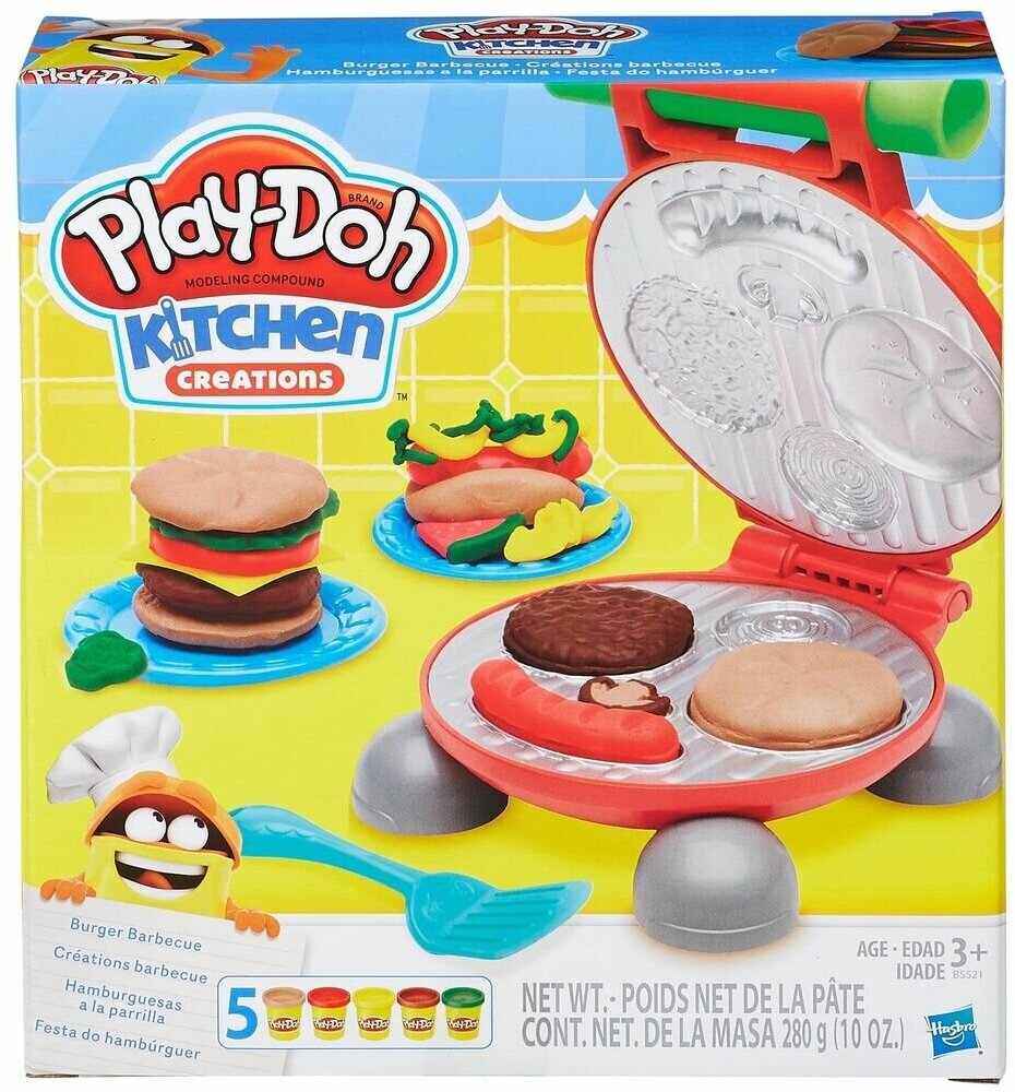 Игровой набор для лепки с пластилином Hasbro Play-Doh Бургер-гриль B5521EU6