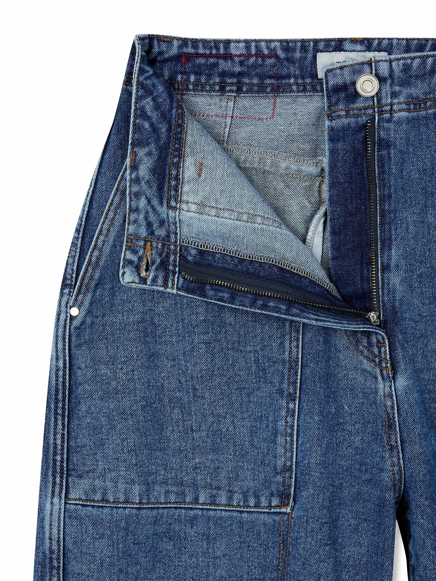 Брюки STUDIO TOMBOY Pocket denim trousers, размер M, синий — фото 1