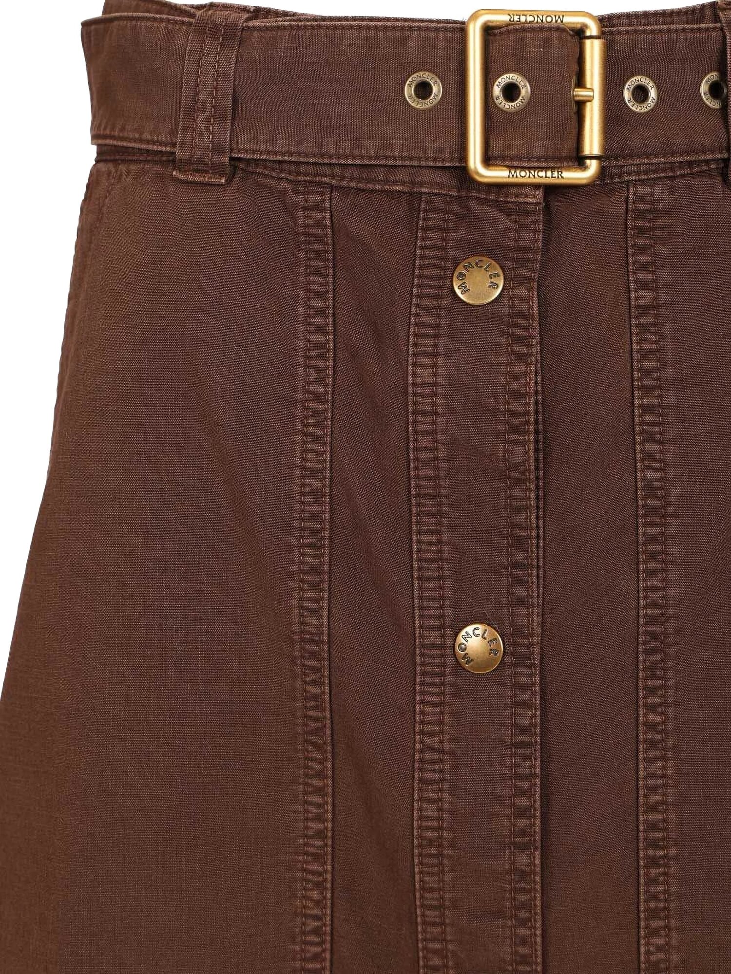 Юбка Moncler Midi buttoned skirt, размер 40, коричневый — фото 1