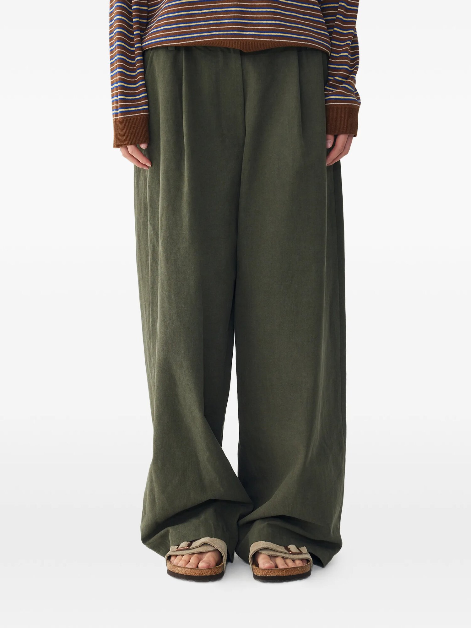 Брюки STUDIO TOMBOY Relaxed trousers, размер OneSize, зеленый, — фото 1