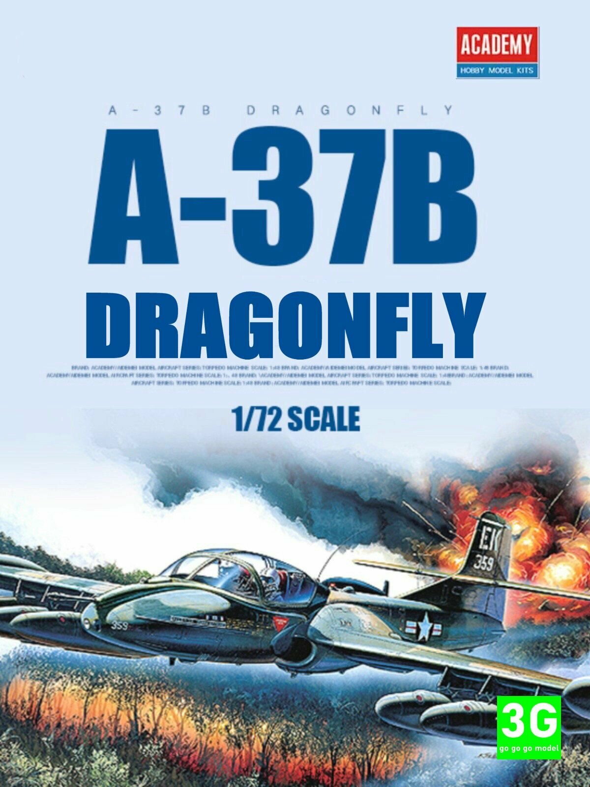 ACADEMY 12461 1/72 Сборная модель американского штурмовик A-73B DRAGONFLY
