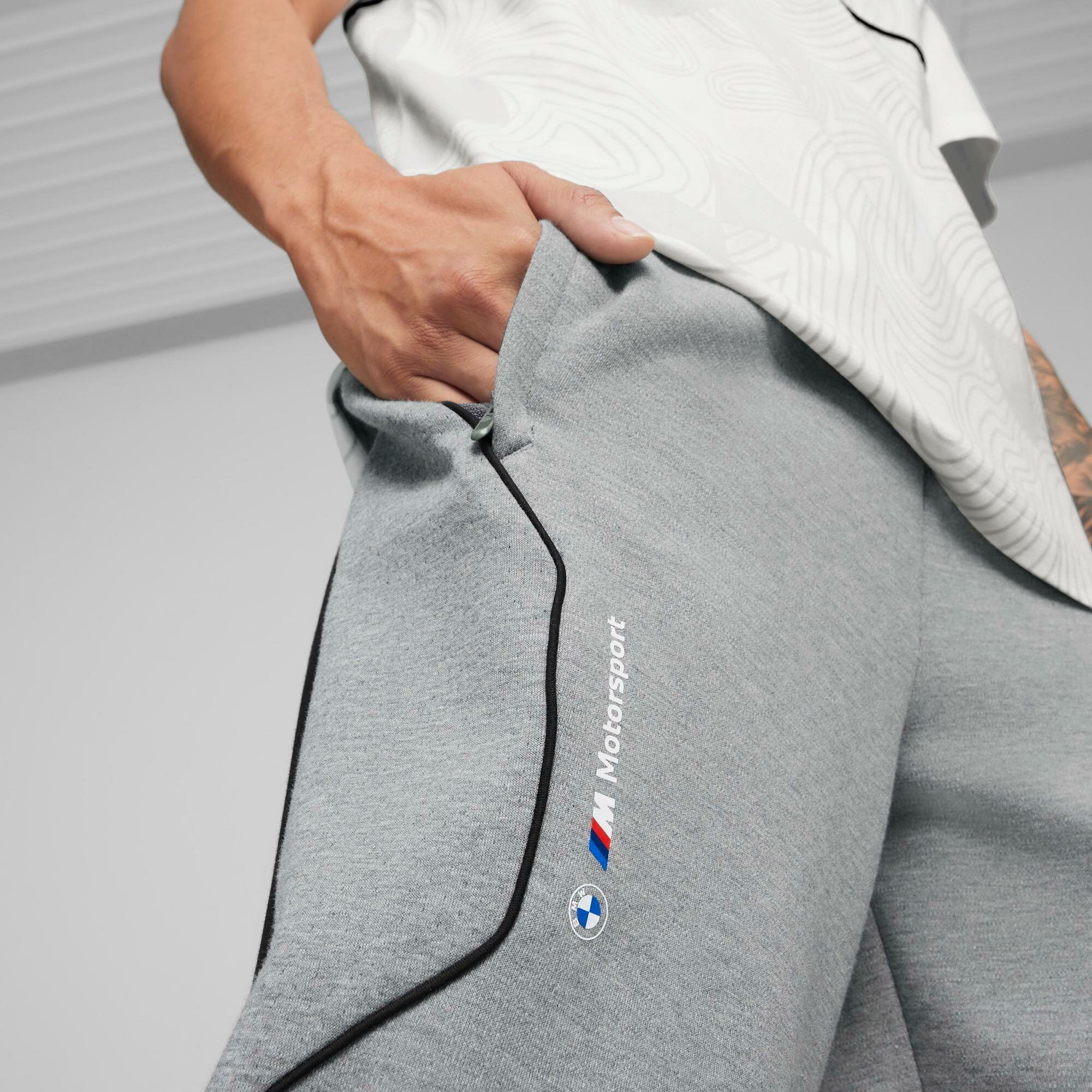 Брюки PUMA BMW MMS Sweat Pants, reg/cc, размер S, серый1 — фото 1