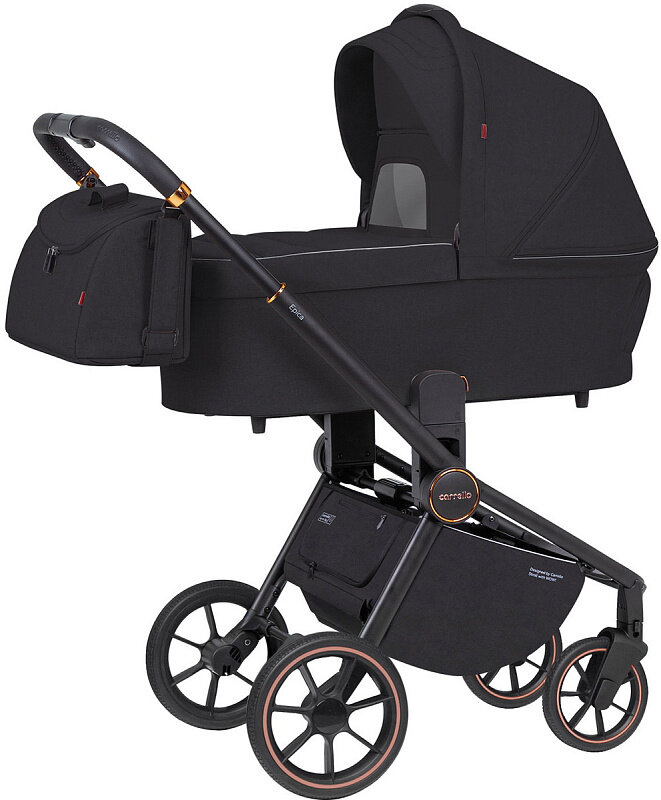 Универсальная коляска CARRELLO Epica 2 в 1, space black/black frame, цвет шасси: черный