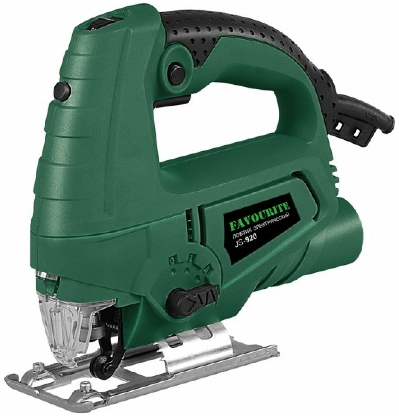JS-920 Лобзик 920Вт, 0-3000ход/мин, лазер, быстр. фикс. пилки, дерев-65мм, мет-6мм FAVOURITE