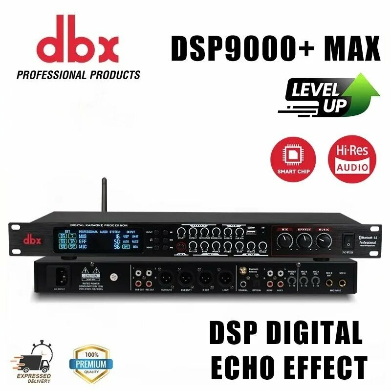 DBX-DSP9000+MAX Высококачественный цифровой эффект, DSP реверберация, полный интеллектуальный анти-свистящий, поддержка Bluetooth, USB, домашний KTV