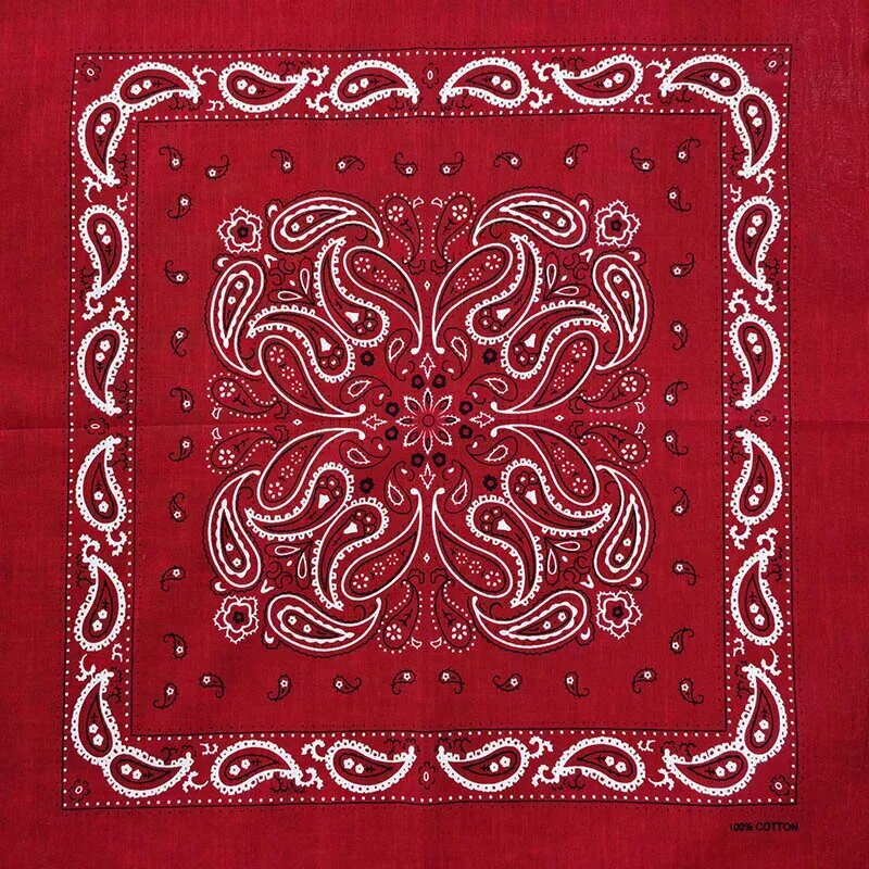 Красная хлопковая бандана NIUPOZ Paisley, цвет 57 Wine red 2